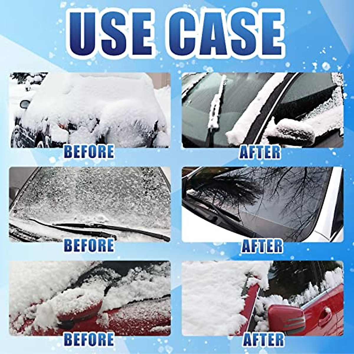 Defrosting De-Icer Spray for Car Windshield Windows Wipers and Mirrors, Agent Ice Melting, Quickly and Easily Melts, Multifunctional Automotive Glass Snow Remover (Without rag)