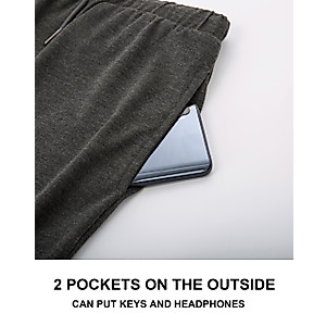 JACK SMITH Women's Athletic Skort Drawstring Waist Stretchy Knitting Skirts with Pockets(XL,Deep Gray)