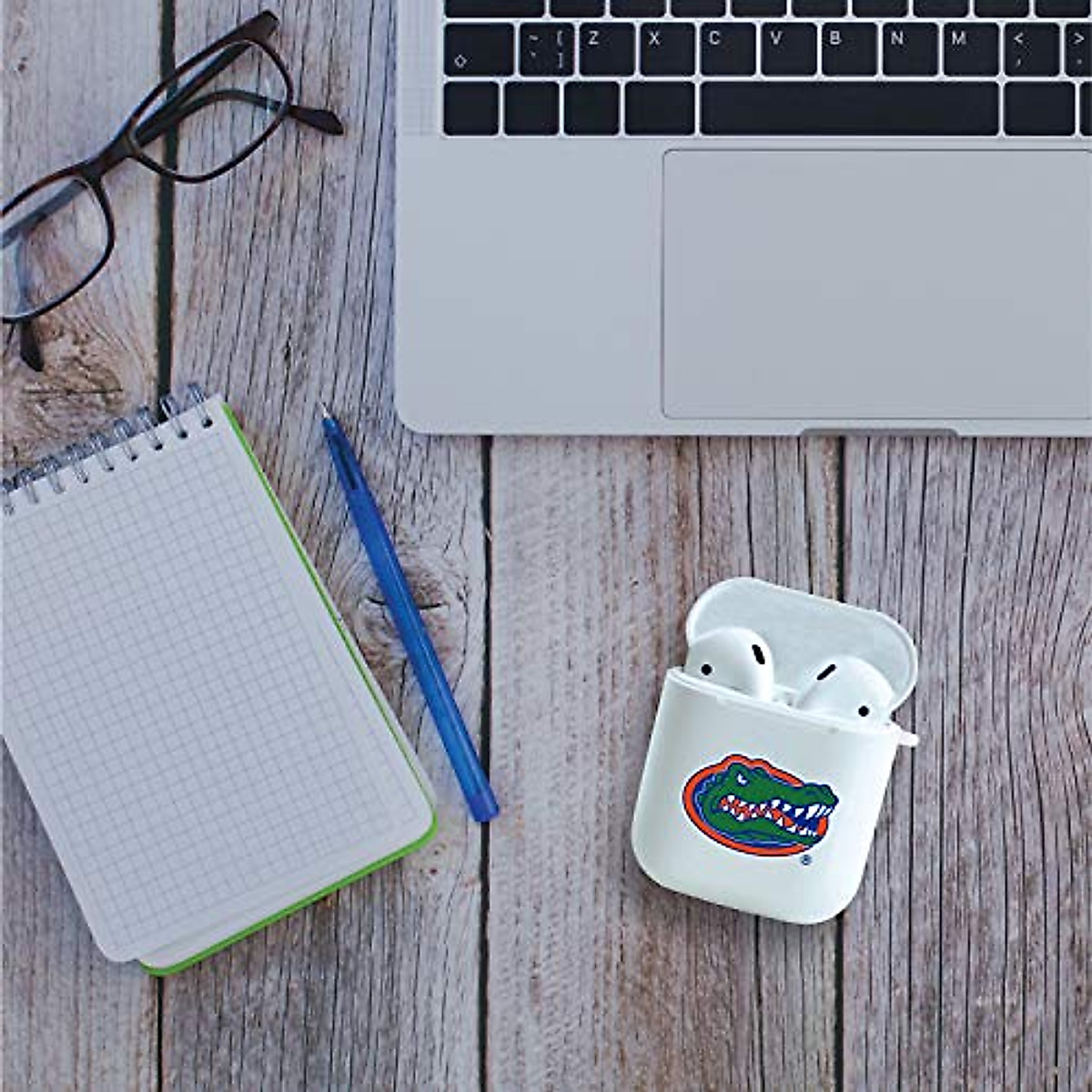 OTM Essentials Officially Licensed University of Florida Gators Earbuds Case - White - Compatible with AirPods