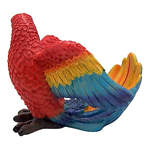 Tropical Parrot Wine Bottle Holder, Tabletop Decoration, 6 Inches