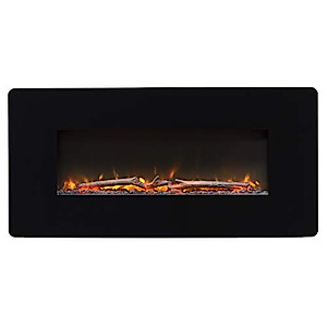Dimplex Winslow 35" Wall-Mounted Electric Fireplace (Model: SWM3520), 4777 BTU, 120 Volt, 1400 Watt, Black