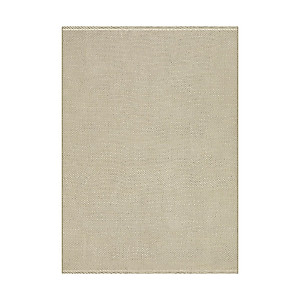 Moynesa Easy Jute Rug 5x7 Living Room Rug - 5x7 Area Rugs Natural Fiber Rugs for Bedroom, Farmhouse Indoor Outdoor, Hand Woven Sisal Rug Cotton Carpet for Home Office Decor, Natural & Beige