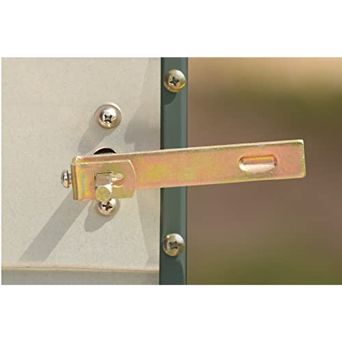 Scotts 6' x 3' x 6' Garden Storage Cabinet, Compact Outdoor Lockable Metal Shed Kit for Backyard, Patio, and Lawn