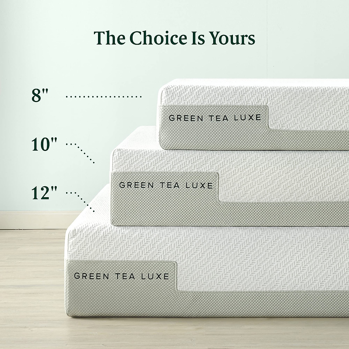 ZINUS 8 Inch Green Tea Luxe Memory Foam Mattress, Full, Pressure Relieving, CertiPUR-US Certified, Mattress in A Box, All-New, Made in USA