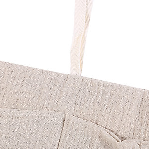 WYBFR Baby Nursery Organizer Baby Diaper Caddy Bedside Storage Bag Hanging Diaper Organization Hanging Storage Bag for Clothing Diapers Toys, Hang on Crib, Changing Table or Wall,Khaki