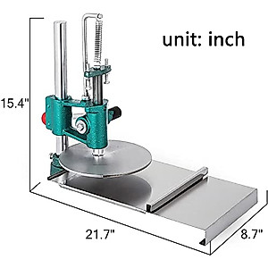 HACSYP Dough Sheeter, Dough Pastry Manual Press Machine with Cast Iron Base, Stainless-Steel Household Pizza Pastry Press, for Commercial (Size : 16cm)
