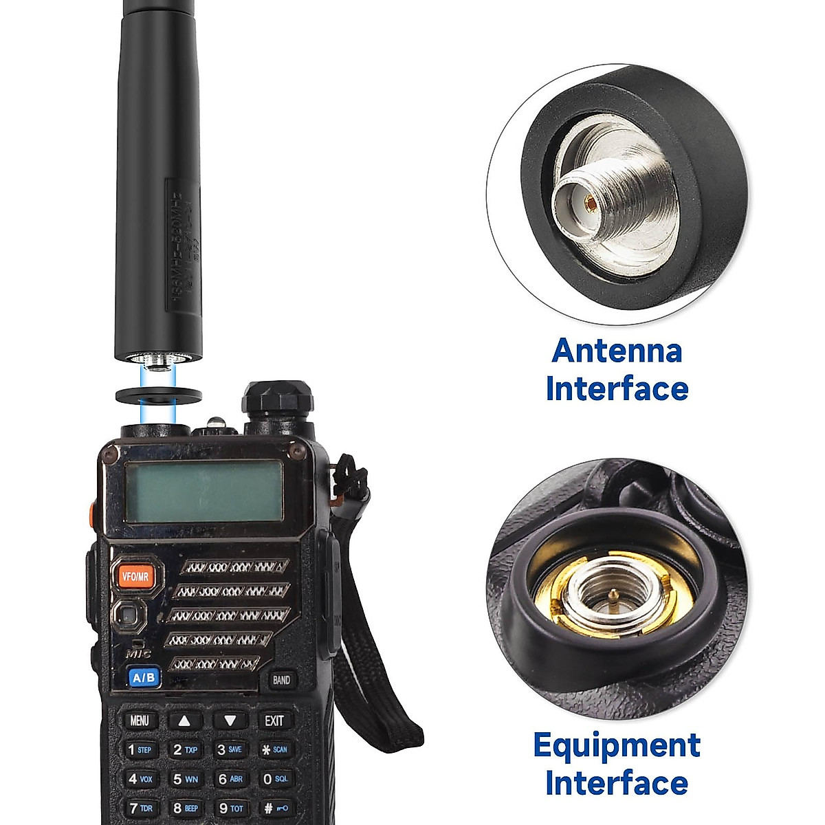 Bingfu Dual Band VHF UHF 136-520MHz 42.9 inch Foldable Camouflage CS Tactical SMA Female Ham Radio Antenna for BaoFeng UV-5R UV-82 BF-F8HP Kenwood Wouxun HYT Handheld Two Way Radio Walkie Talkie