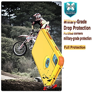 YmhxcY for iPhone XR Case iPhone XR Phone Case with [2 Pcs] EPU Flexible Screen Protectors,[Shockproof] [Dropproof] Protection Cover for Apple iPhone XR 6.1"-Yellow