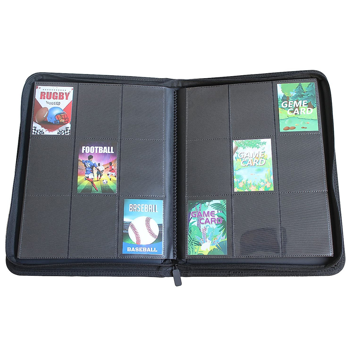 TURKRA Classical 504 Pockets Black Crocodile Pattern Leather Cover Card Binder, Premium 9-Pocket Card Album for collectible trading cards and sports cards