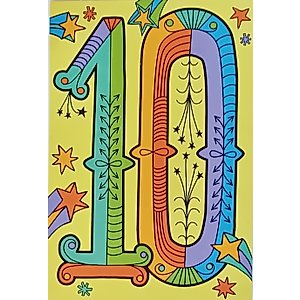 Greeting Card When You Wake Up Double Digit Glad You'll Know That's When You're Awesome Amazing Spectacular 10 - Happy 10th Birthday Ten Years Old