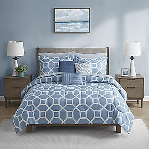 Beautyrest Polyester Printed 10-PC King Comforter Set with Blue BR9144409622-18