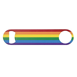 Rainbow Love Powder Coated Steel Bottle Opener