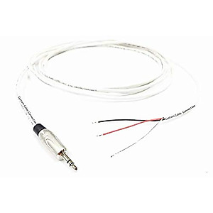 3 Foot 3.5mm (1/8 inch) Stereo Male to Blunt Plenum CL3P Cable by Custom Cable Connection