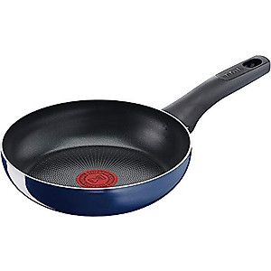 T-fal D52102 Frying Pan, 7.9 inches (20 cm), Compatible with Gas Stoves, Royal Blue Intense Frying Pan, Non-Stick, Blue