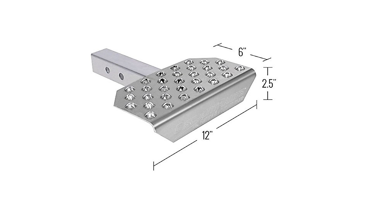 Apex EZ Traction Aluminum Hitch Step - 12" x 6" Load & Protect
