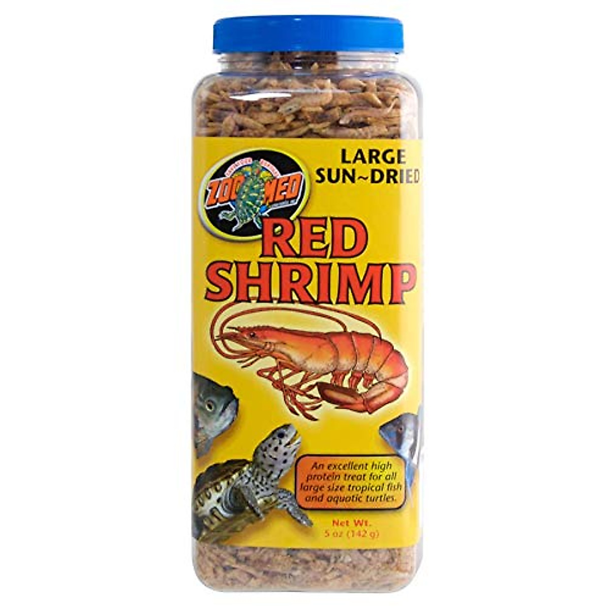 DBDPet Zoomed Large Sun-Dried Red Shrimp - Turtle Food - Includes Attached Pro-Tip Guide