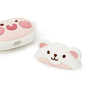 KAKAO Official Merchandise- Snow Village Theme Cases Compatible with Airpods 3rd Generation-Ryan in Penguin Costume and Apeach in Polar Bear Costume (Polar Bear Apeach)