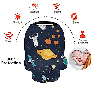 Black and White Cow Print Baby Car Seat Cover for Boys Girls,Stretchy Infant Car Canopy,Snug Warm Breathable,Breastfeeding Covers,Nursing Scarf,Baby Shower