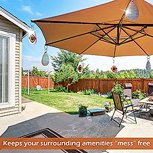 Vactas 2021 Bird Reflector Double Sided Design Bird Reflective Devices with Owl Eye for House Windows Garden Set of 5