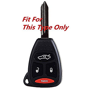 KAWIHEN Leather Key Fob Cover Fit for Chrysler 200 300 Aspen Pacifica PT Cruiser Sebring Dodge Avenger Charger Durango Magnum Jeep GC Commander Grand Cherokee Liberty OHT692713AA