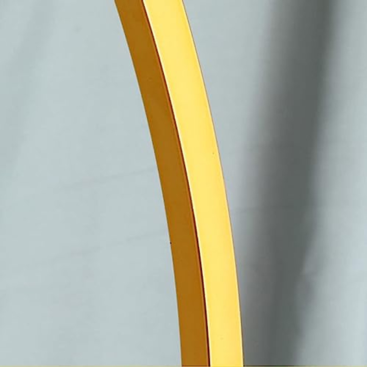 Round Wedding Arch with Bases, Metal Garden Arch, Heavy Duty Backdrop Stand Frame, Garden Decoration Rose Trellis Pergola, Great for Wedding Party Decoration,Gold,1m