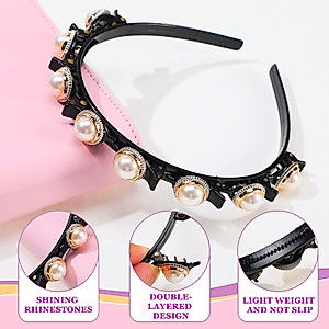 6 Pieces Double Bangs Hairstyle Hairpin Headband Double Layer Twist Plait Headband Korean Braided Headbands with Clips Hollow Woven Headband Hair Accessories for Women Girls (Classic Style)