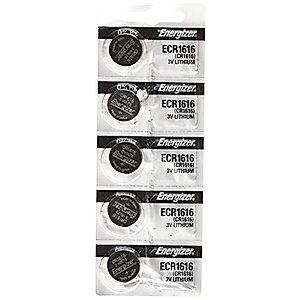 Energizer CR1616 3V Lithium Battery -Pack of 5
