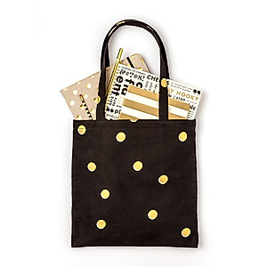 Kate Spade New York Green Canvas Tote Bag with Interior Pocket, Dream Big (rainbow)