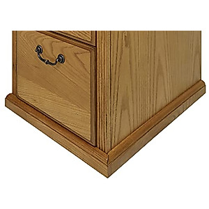 Martin Furniture Huntington Oxford 4-Drawer File Cabinet, Wheat Finish, Fully Assembled