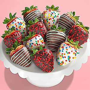 12 Happy Birthday Chocolate Covered Strawberries