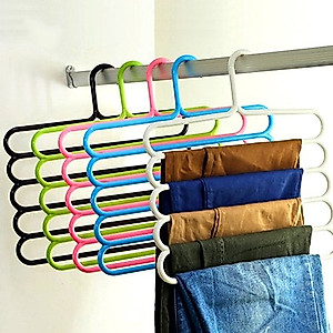 shlutesoy 5Layer Multifunctional Anti Skid Dry Wet Use Scarf Hanger Creative Towel Rack