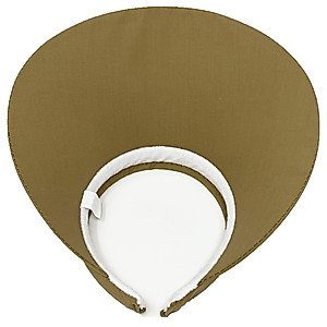 PRO.FASHION Women's Summer Sun UV Protection Visor Wide Brim Clip on Adjustable Stylish Beach Pool Golf Cap Hat (Khaki)