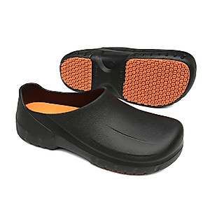 Men's Non Slip Chef Shoes, Men Professional Waterproof Slip Resistant Work Shoe for Kitchen Restaurant Hospital, Zapatos para Trabajar En Restaurante De Hombre Black