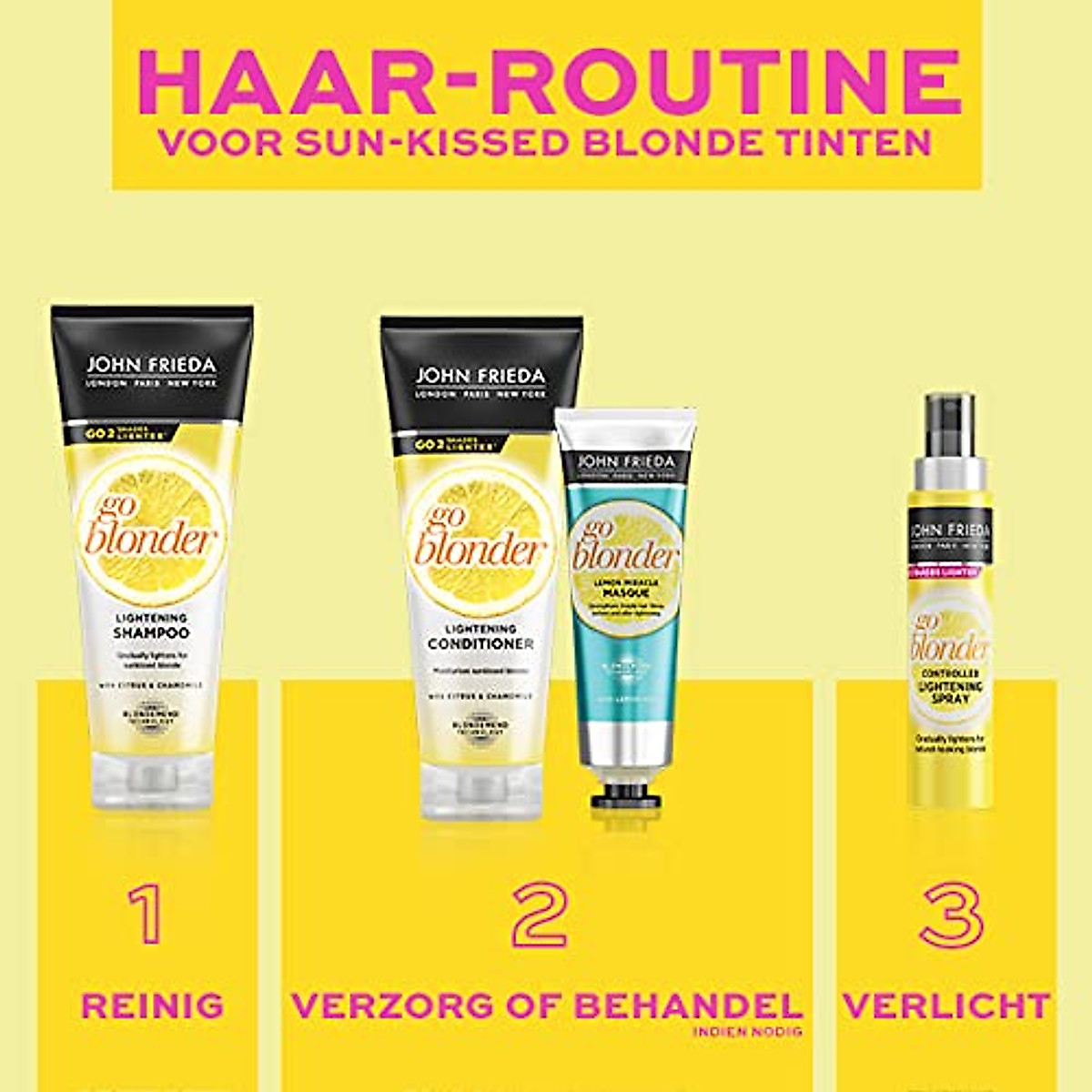 John Frieda Sheer Blonde Go Blonder Lightening Conditioner with Lemon Oil and Hair Strengthening, 100 ml