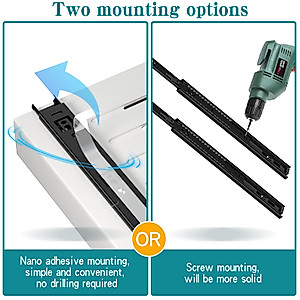 YFXCVSL Pull Out Cabinet Organizer,1 Pack Expandable(12.6''-20.5'') Pull Out Drawers for Cabinets, Slide Out Cabinet Organizers with Adhesive Nano Film for Kitchen Cabinet Organization (White)