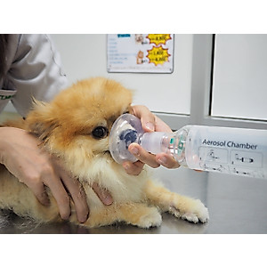 Dog Aerosol Chamber (3 Masks) - Inhaler Spacer for Respiratory Support – Includes 3 Masks to Fit All Dogs