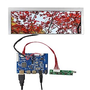 VSDISPLAY 9.1" 9.1 Inch 822X260 LCD Screen LQ091B1LW01 with HD-MI USB LCD Controller Board VS-TY2660H-V818