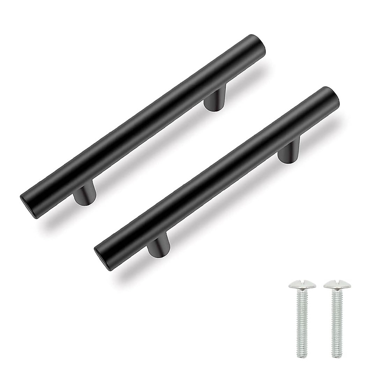 10 Pack Black Drawer Handles 7 1/2 inch Cabinet Pulls Full Length, 5inch Hole Spacing, Black Kitchen Cabinets Handles, Kitchen Drawer Pulls & Dresser Handles, Kitchen Hardware for Cabinets and Drawers
