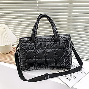 Puffy Crossbody Bag Quilted Crossbody Handbags for Women Lightweight Puffer Shoulder Bag Down Cotton Padded Hobo Bag