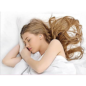 Xmenha White Invisible Earbuds Long Endurance Hours Playtime Mini Bluetooth Earbuds True Wireless Earbuds Stereo HiFi Music IPX5 Waterproof Noise-Cancelling Discreet with Wireless Charging Case