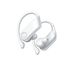 COBY True Wireless Sport Earbuds 15 Hours, Charging Case, Playback Controls, Siri and Google Assistant, Auto Bluetooth 5.0 Pairing, for Gym, Running, Workout - Works with iPhone, Android, iPad (White)