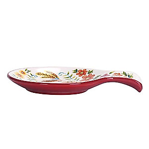 Bico Red Spring Bird Ceramic Spoon Rest, House Warming Gift, Dishwasher Safe