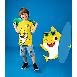 Baby Shark Graphic T-Shirts 3 Pack for Boys 3T Ecru/YEL/Wh SS