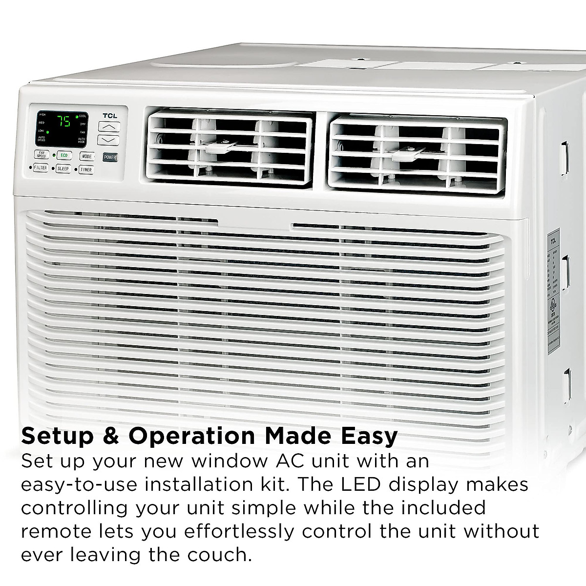 TCL 8W9ER1-A Smart App & Voice Control Window Air Conditioner, 8,000 BTU, White