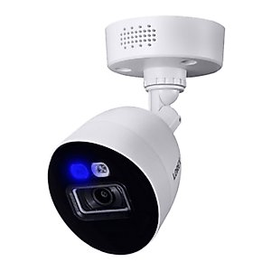 Lorex Indoor/Outdoor 4K Ultra HD Smart Deterrence CVI Wired Add-On Bullet Security Camera, Color Night Vision, Dual Warning LED Lights, Siren