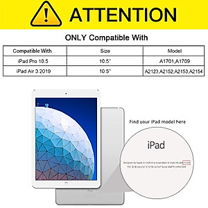 HBorna Clear Case for 10.5" iPad Air 3 2019/ iPad Pro 10.5 2017, Slim Lightweight Silicon TPU Back Cover for iPad Air 10.5 inch 3rd Generation 2019