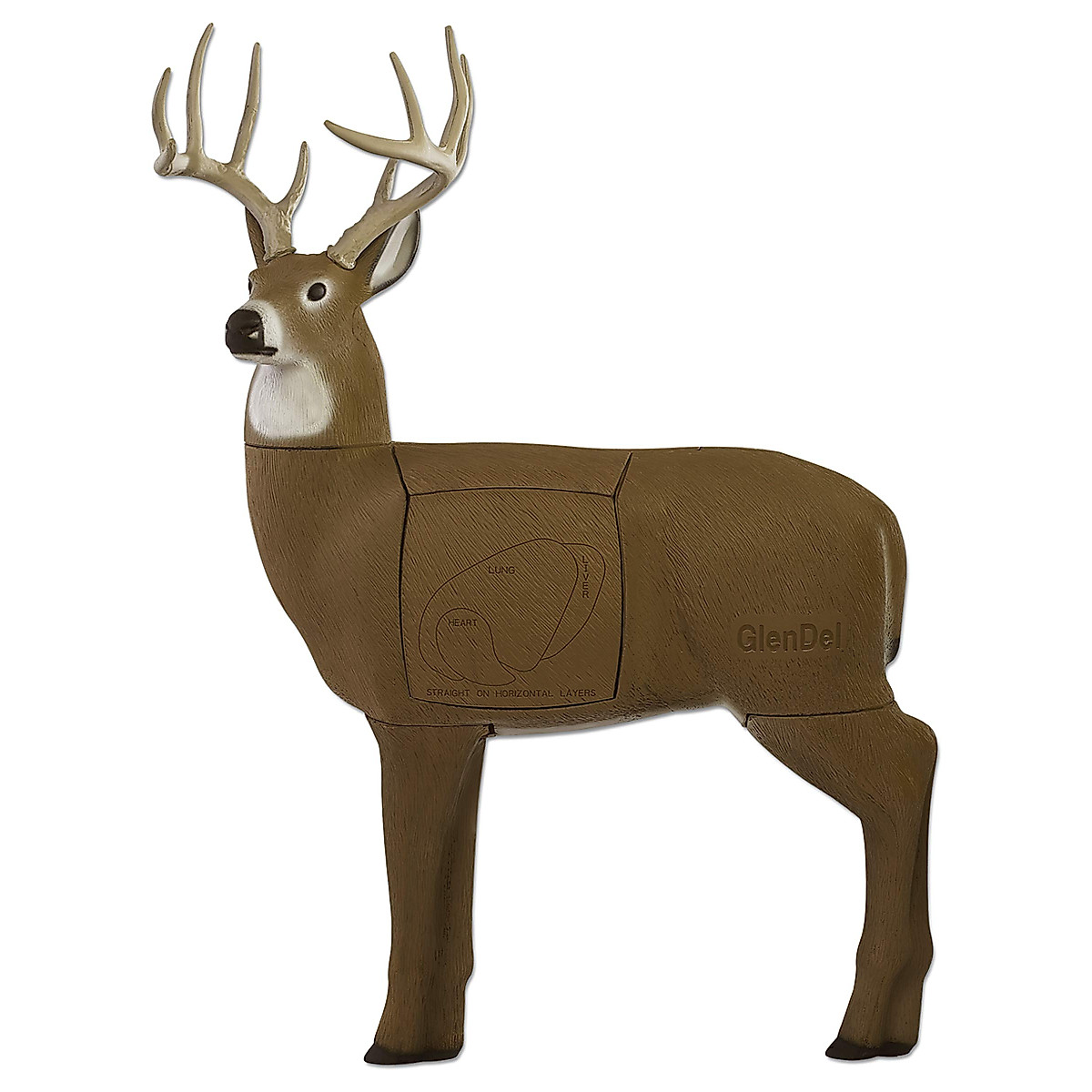 Field Logic unisex adult GlenDel Full-Rut Buck insert core Stocked 3D Targets, Brown, Full Rut 14 x14 US