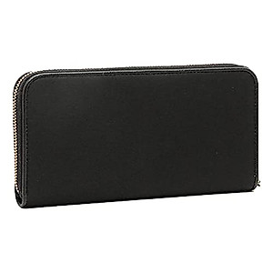 Prada Women's Large Black Tessuto Zip Around Wallet 1ML506