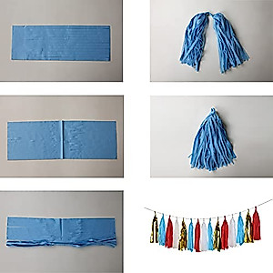 GUZON Pack of 20 Watermelon Party Tassel Garland DIY Kit Balloon Tail Tassels Melon Birthday Summer Party Decorations