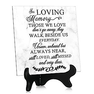 Sympathy Gifts for Loss of Loved One Funeral Plaques in Loving Remembrance Plaques with Plastic Stand Wooden Funeral Sympathy Present Memorial Sorry for Your Loss Plaque Sign in Memory of Loved One